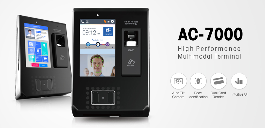 Thiết bị chấm công và kiểm soát cửa ra vào VIRDI AC-7000
