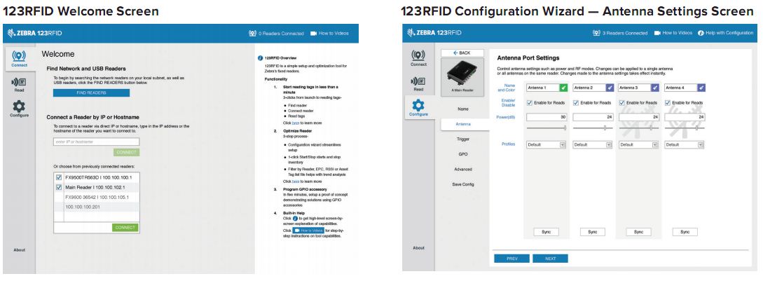 Phần mềm triển khai trình đọc cố định 123RFID