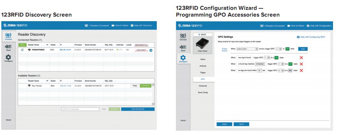 Phần mềm triển khai trình đọc cố định 123RFID