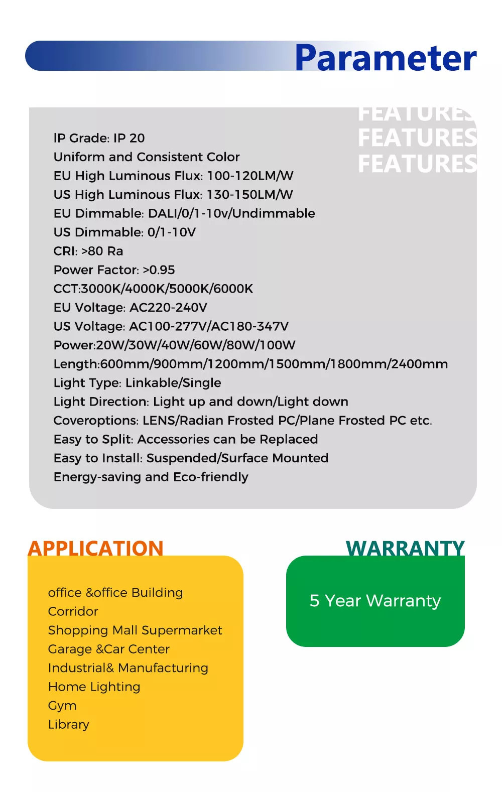 Đèn LED siêu thị VP-LN-202 | VietPOS